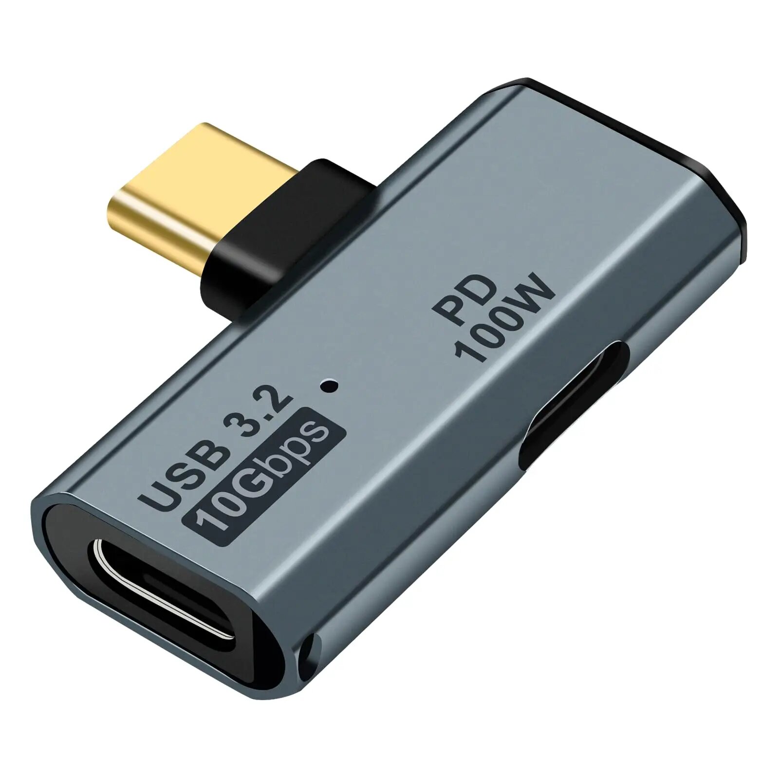 Адаптер USB-C OTG — зарядка PD Type-C, 100 Вт, двойной разветвитель USB-C для iPhone 15 Pro Max, MacBook, Samsung Galaxy S22/S23 Grey