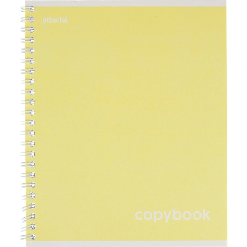 Тетрадь Акварель гребень картон А5 80л желтый