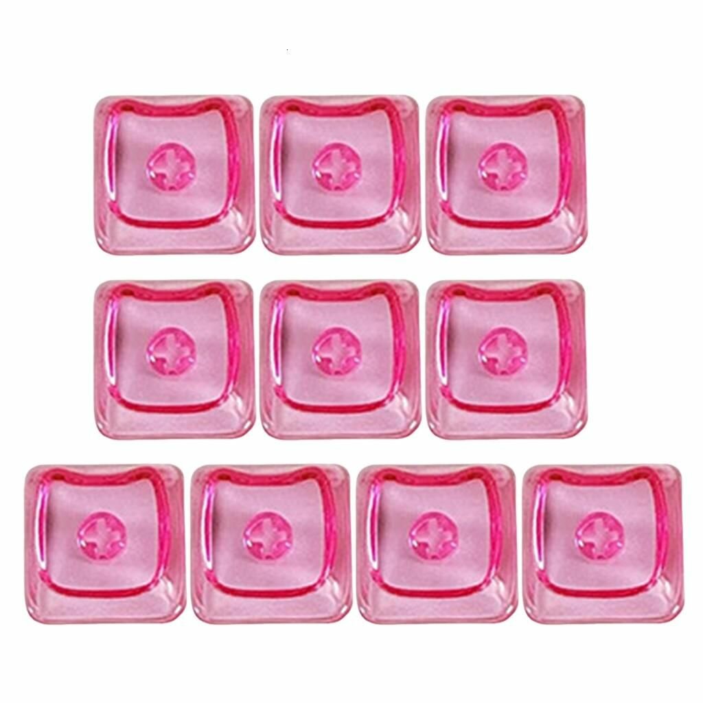 Прозрачные кейкапы для механических клавиатур (10 шт), Розовый прозрачный