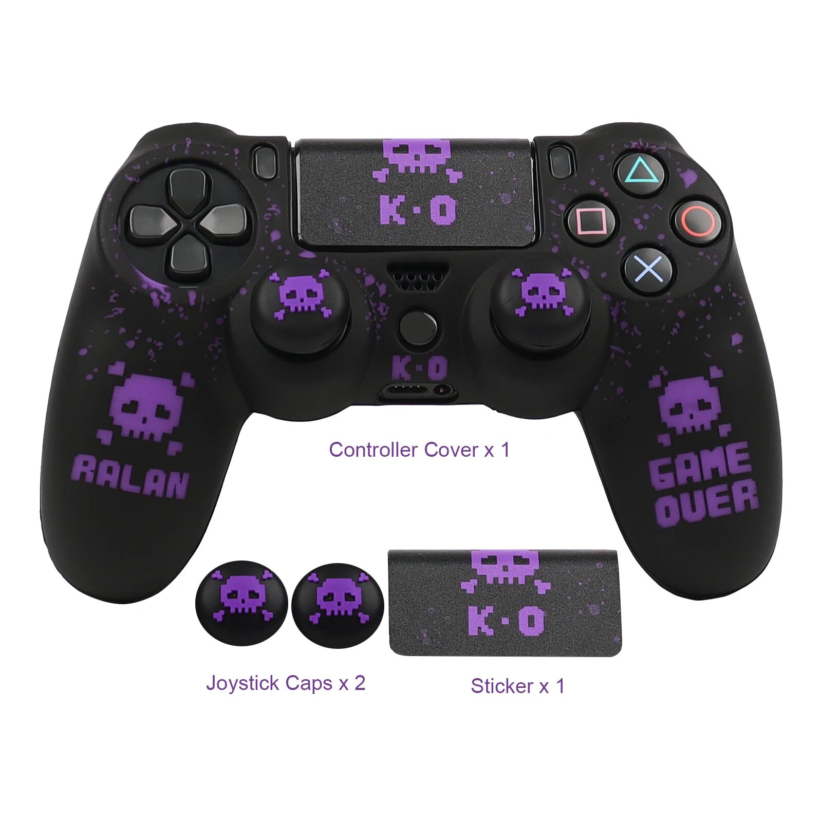 Силиконовый чехол Ralan для контроллера PS4 Фиолетовый, A0627-5