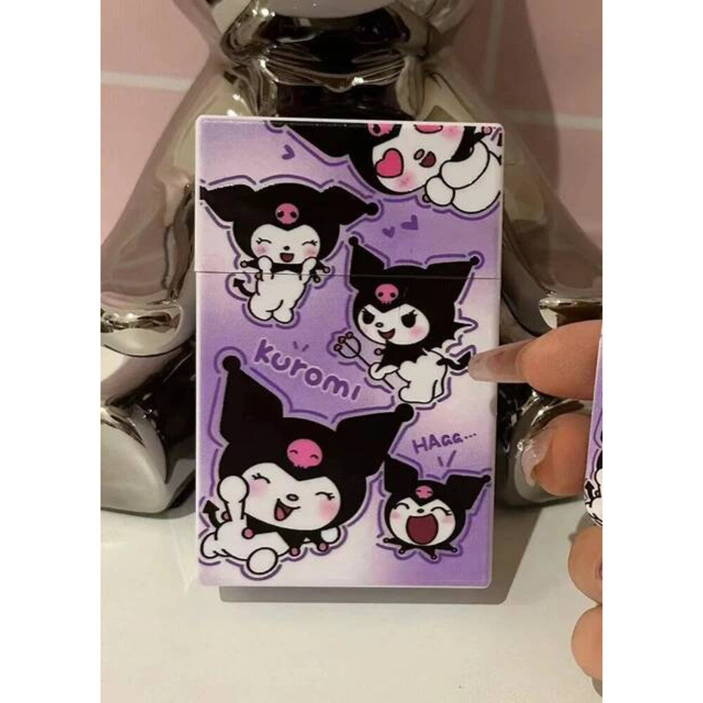 Коробка для сигарет Sanrio, несколько вариантов дизайна, Hello Kitty, Kuromi, Pochacco, My Melody, стильная, из пластика, милая, для хранения карточек.