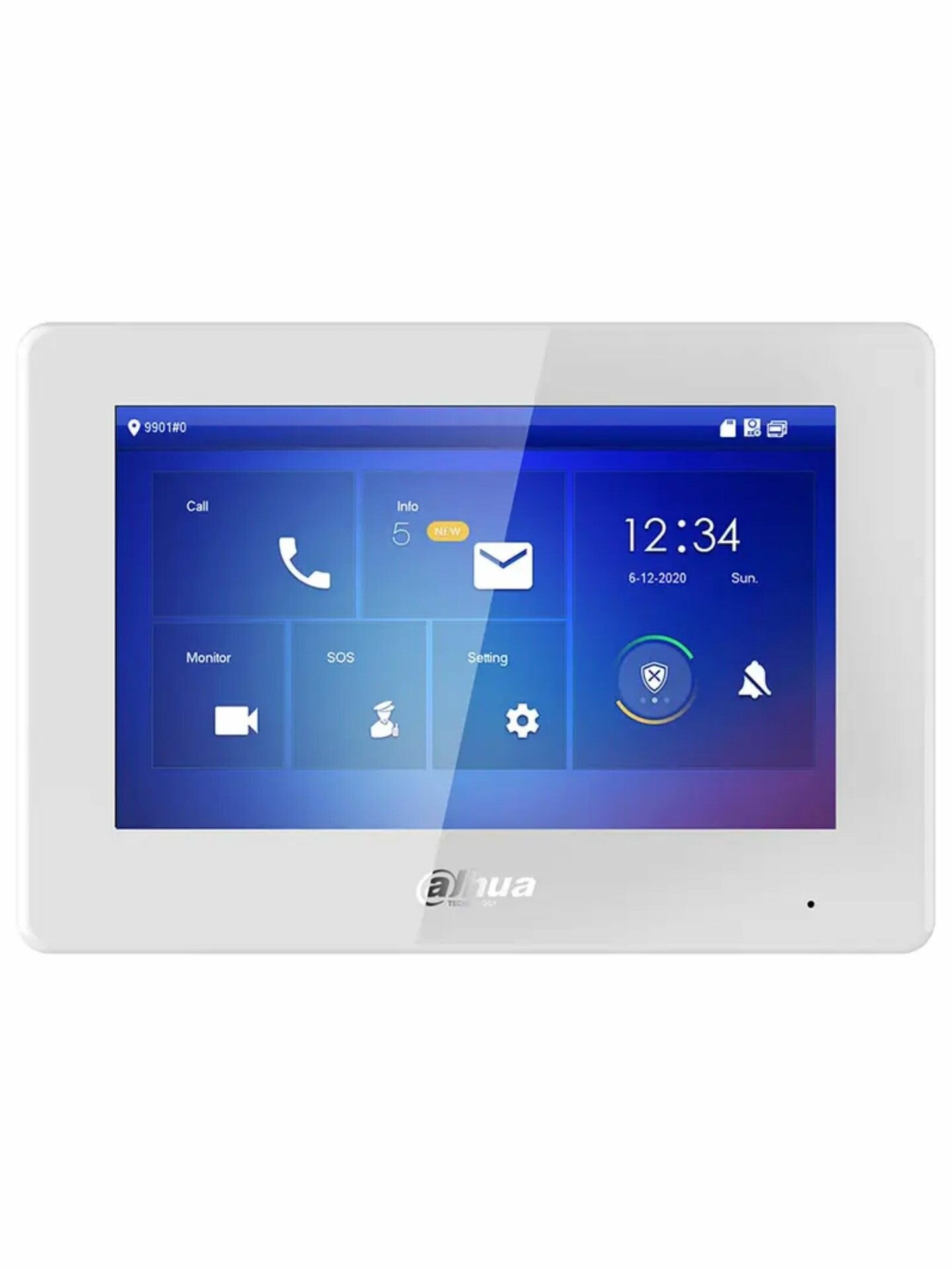 Видеодомофон для квартиры Dahua DHI-VTH5421HW-W Wi-Fi монитор для дома или офиса, IP видеомонитор с сенсорным ЖК дисплеем 7", 1024x600px, POE