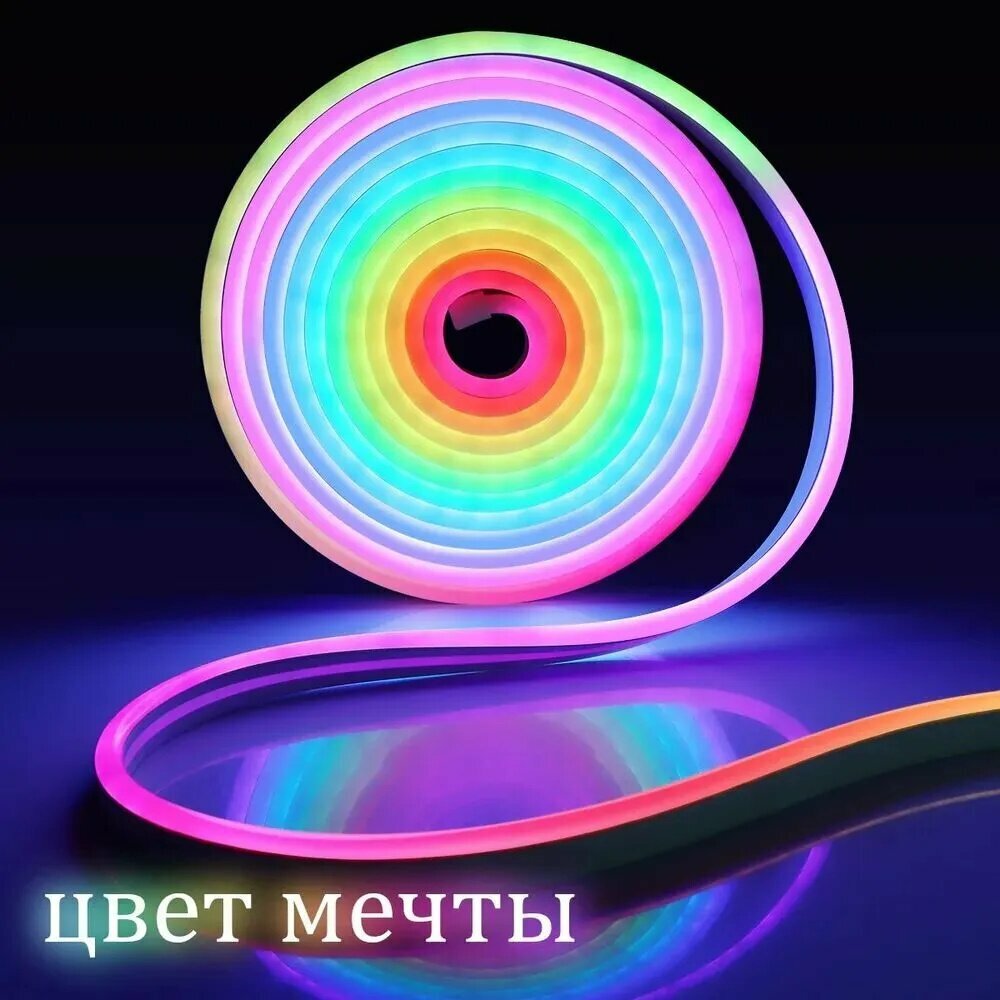 3 метр, гибкая световая лента USB RGB LED neon symphony, поддерживает Bluetooth и радиочастотный пульт дистанционного управления, подходит для различных мест, украшения игровой комнаты в спальне