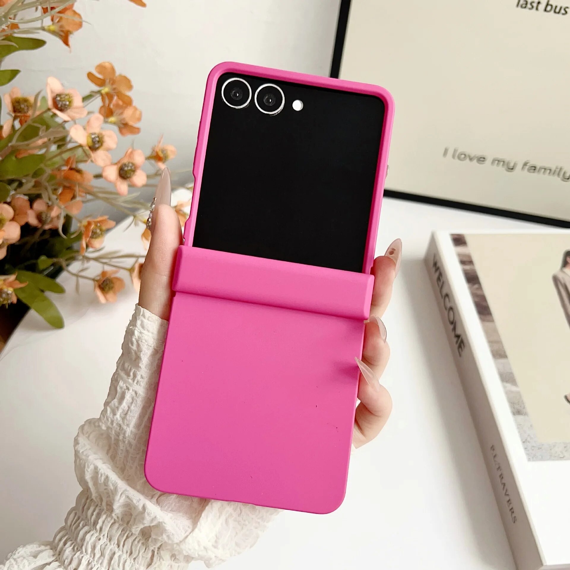 Матовый чехол для телефона Dopamine Candy Color для Samsung Galaxy Galaxy Z Flip7, Розовый, Rose Red