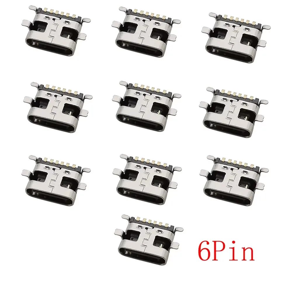 Гнездовой разъем USB-C 2/6/16/24-контактный LOCHEUK 6pin