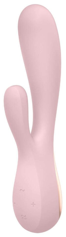 Розовый вибратор-кролик Satisfyer Mono Flex с управлением через приложение - 20,4 см.
