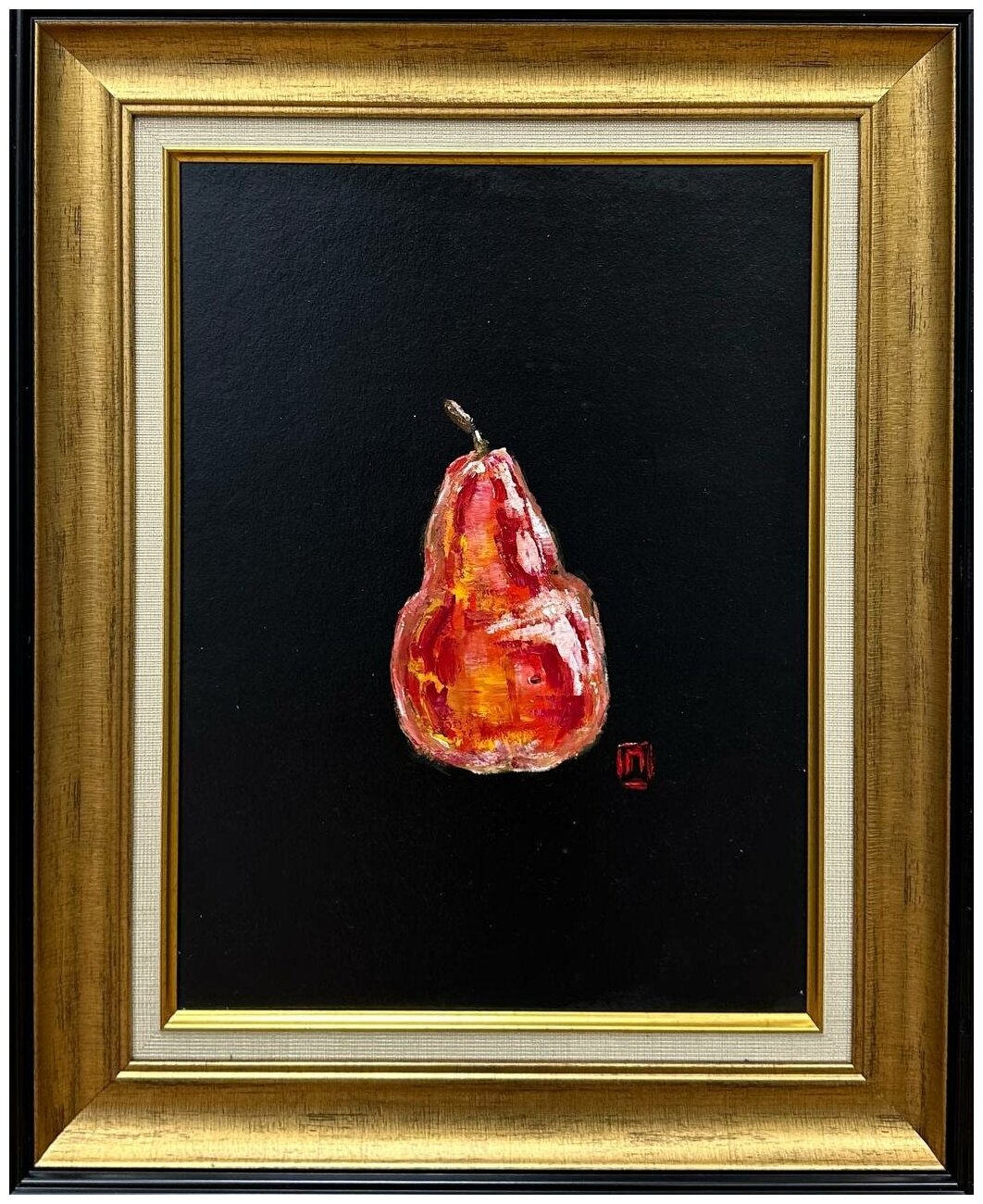 Картина гуашью "Груша"