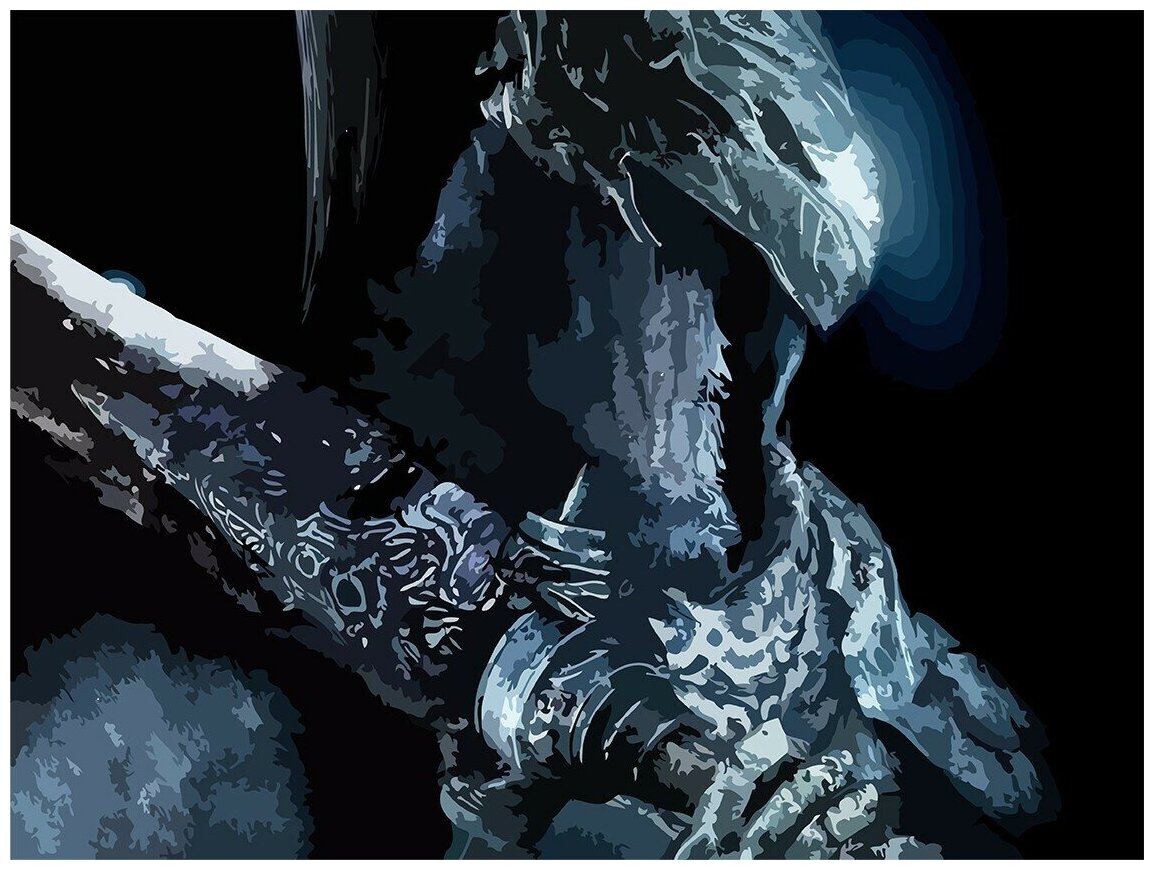 Картина по номерам на холсте игра Dark Souls - 6785 Г 30x40