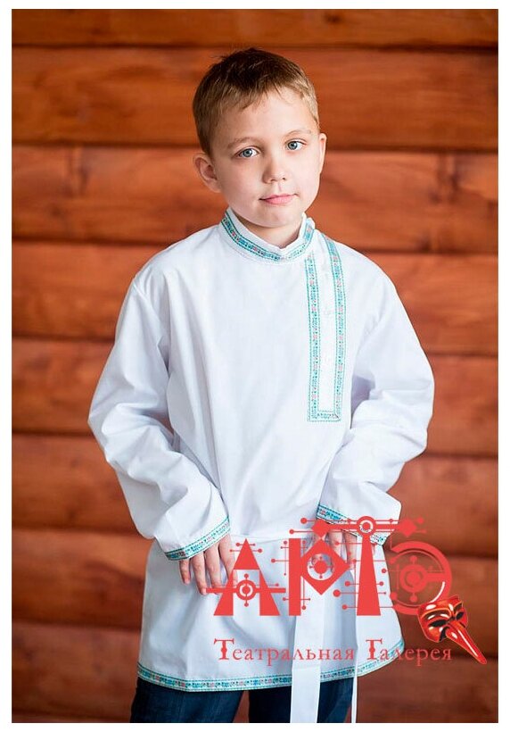 Косоворотка "Емеля" детская (Цв: Белый Размер: 86-92 см)