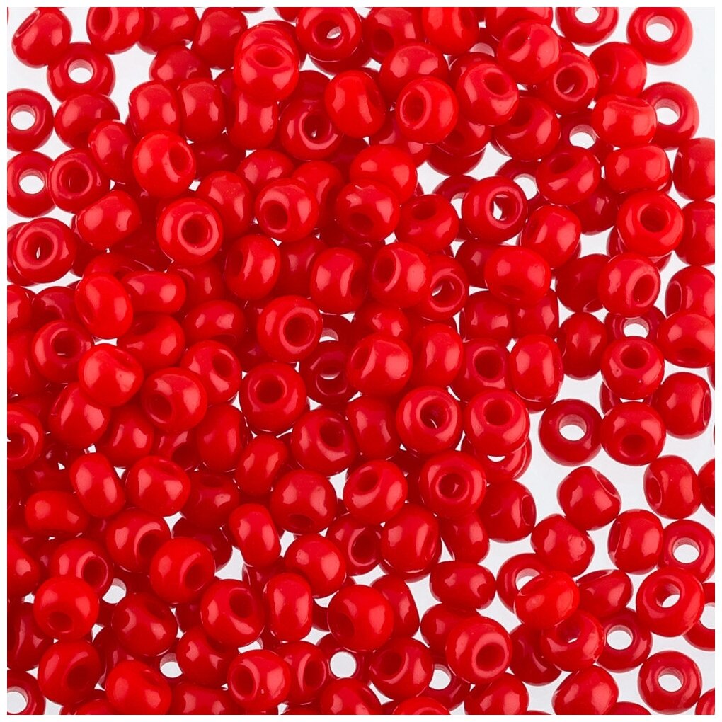 Бисер для рукоделия 50 г Чехия Gamma круглый 3 10/0 2.3 мм C137 красный (93170)