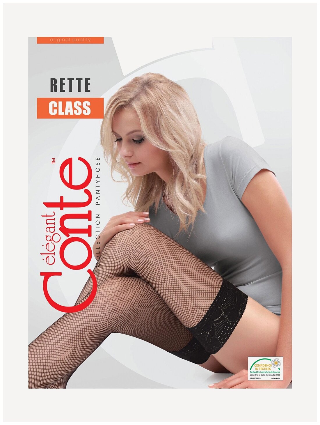 Чулки CONTE CLASS RETTE-MICRO, р. 3-4, bianco