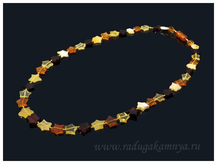 Бусы, янтарь