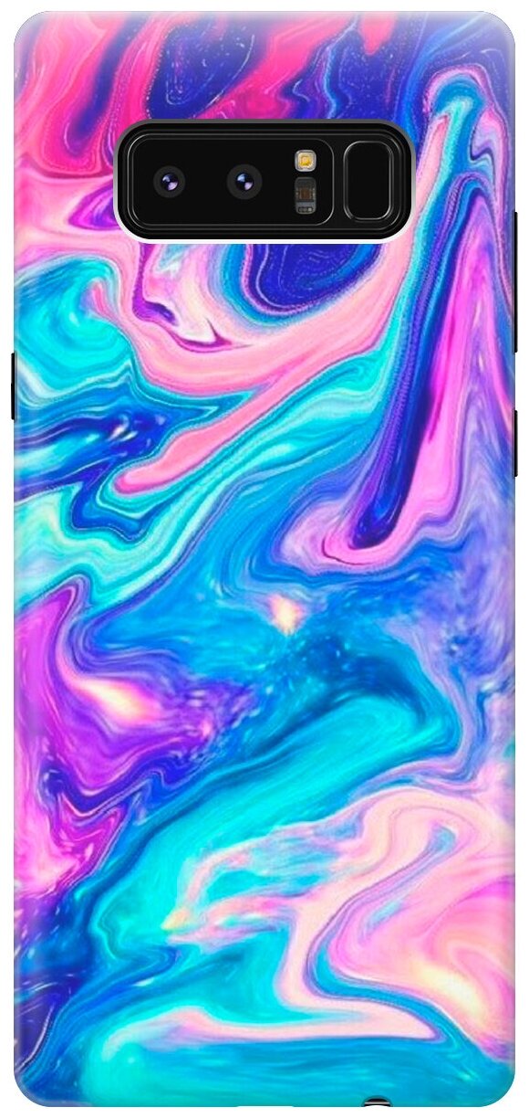 Силиконовый чехол Сине-розовые краски на Samsung Galaxy Note 8 / Самсунг Ноут 8