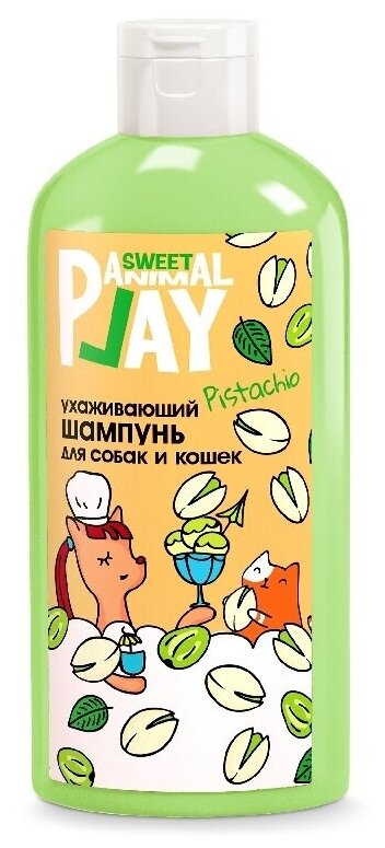 Шампуни и кондиционеры Animal Play Sweet Шампунь д/собак и кошек ухаживающий Фисташковое мороженое 300мл