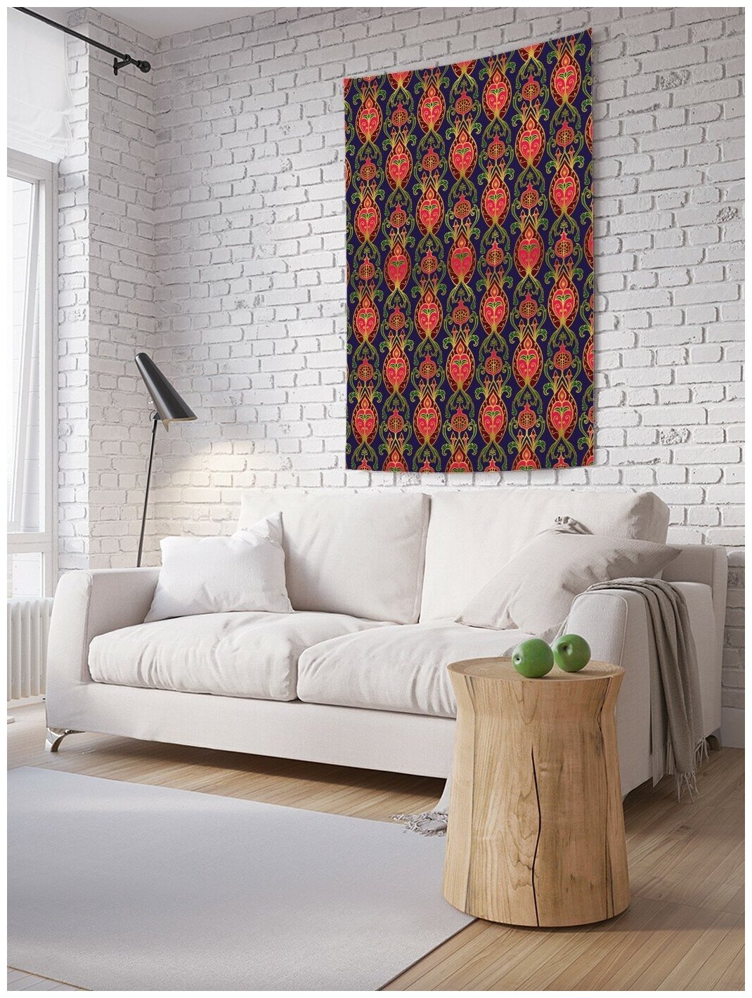 Фотопанно на стену вертикальный из ткани постер 100х150 "Восточный винтаж", JoyArty