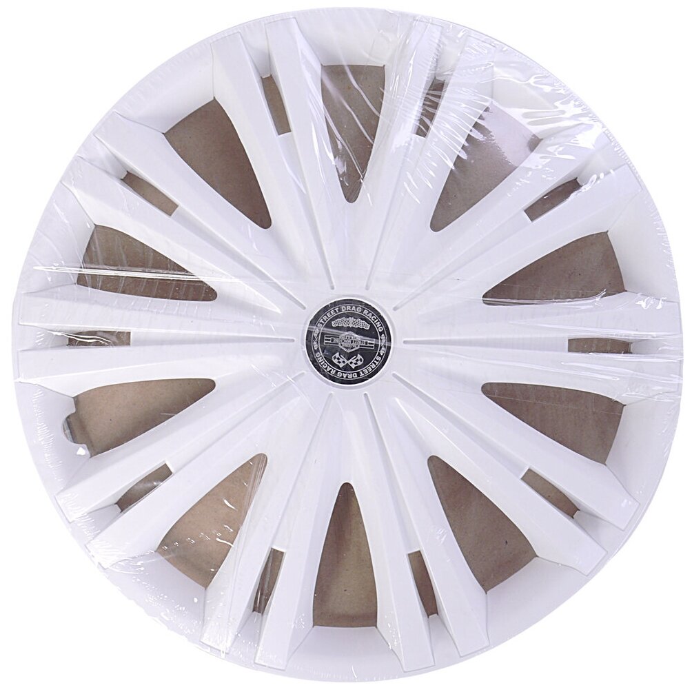 Колпак колеса R-16 белый гига комплект 4шт. Гига бл R-16