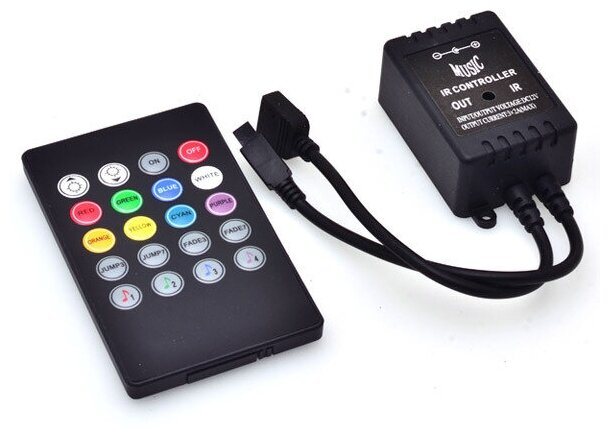 Контроллер RGB для светодиодной ленты с музыкальным с пультом Music IR Controller DLED