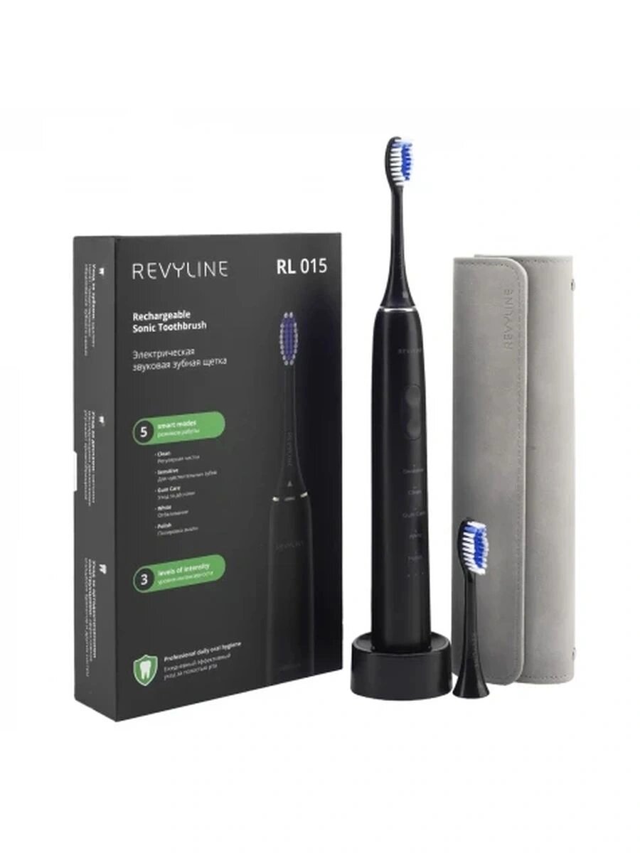 Звуковая электрическая зубная щетка Revyline RL 015 Black