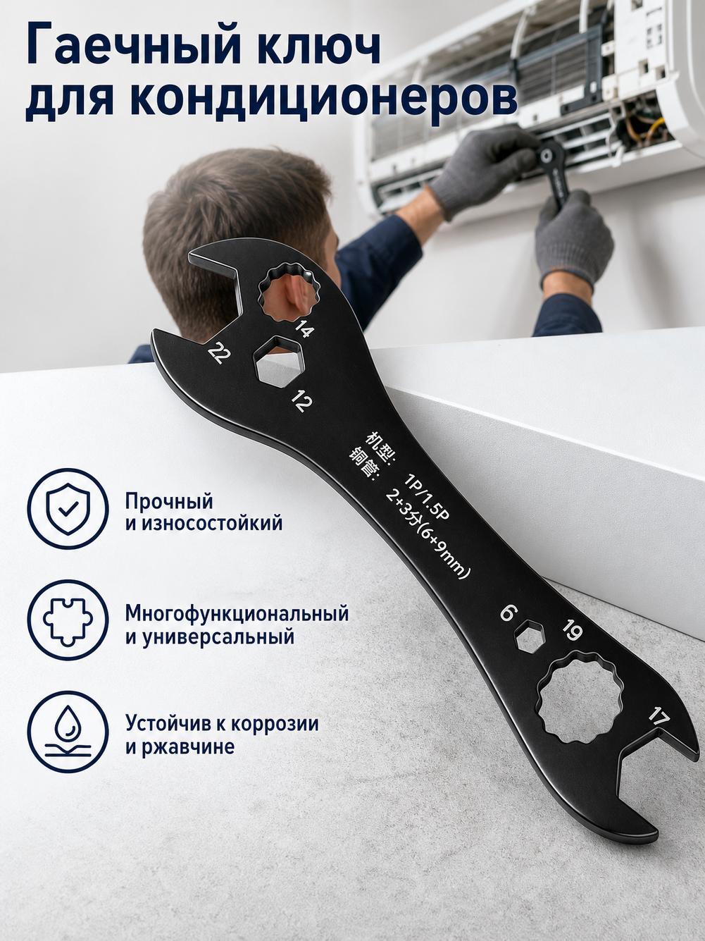 Многофункциональный ключ для разборки инструмента