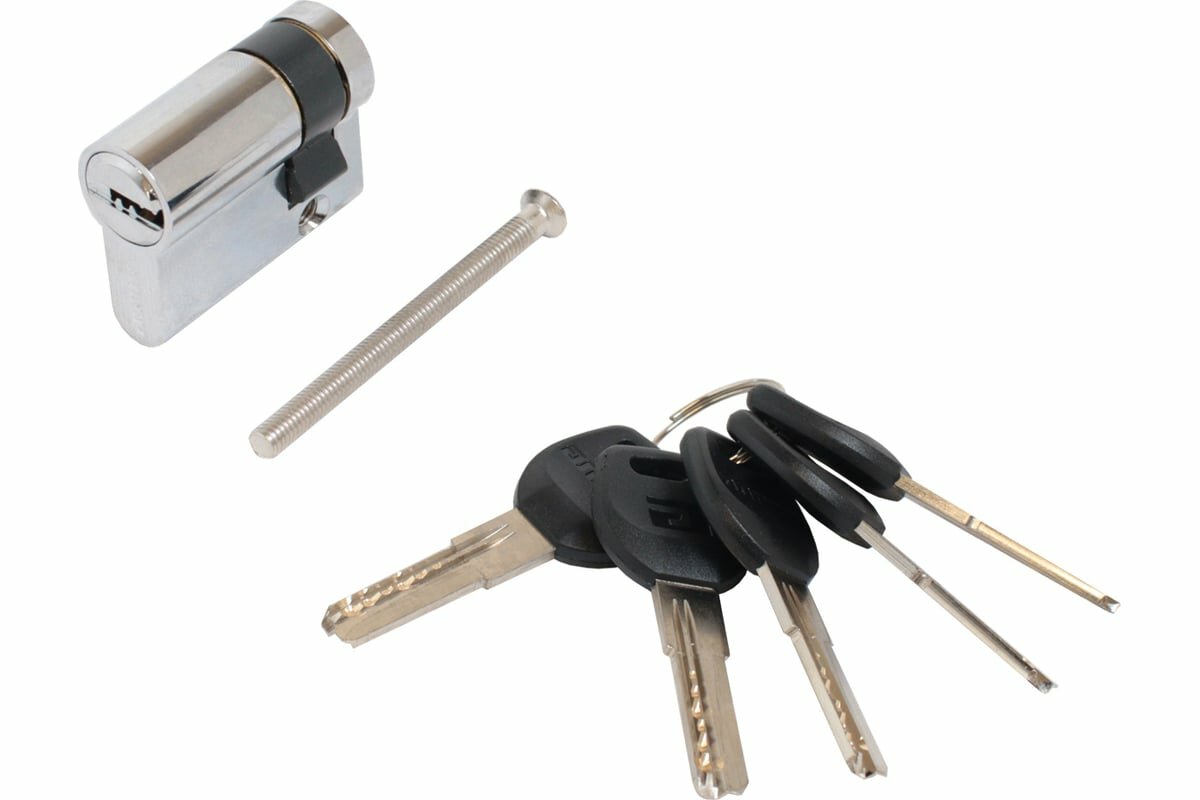 Аллюр HD F 40H-5К CP цилиндровый механизм 30x10 хром перфорированный ключ односторонний 15459