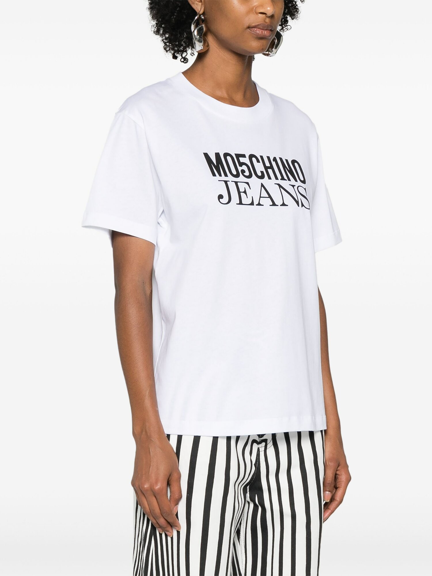 Футболка MOSCHINO JEANS, размер 40, white — фото 1