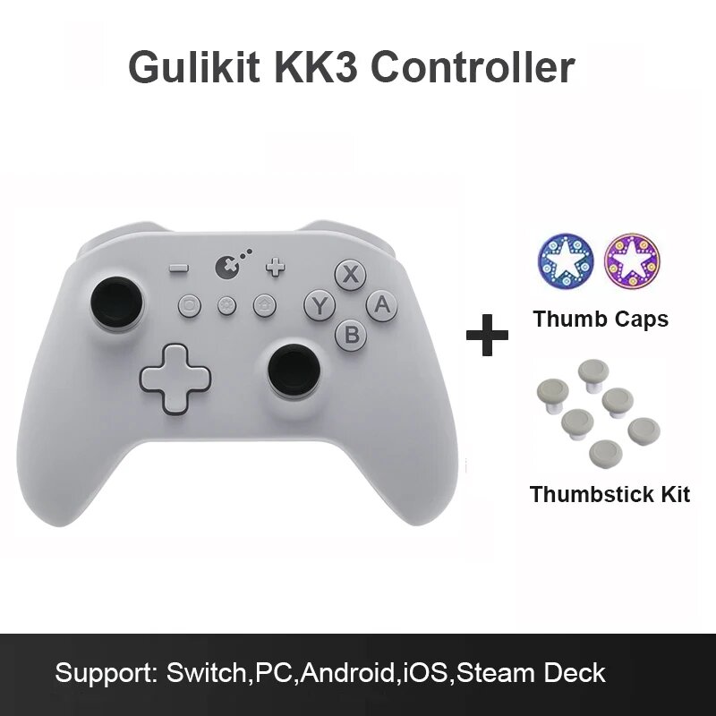 GuliKit KK3 геймпад с Thumbsticks для Switch, PC, Android, iOS, Steam Deck