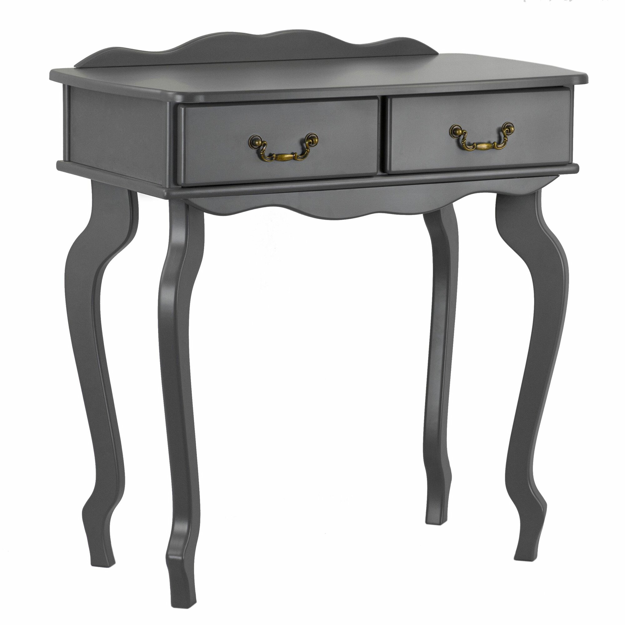 Консоль Берже 21, МДФ, серый графит, 80x86x46 см, 2 ящика.