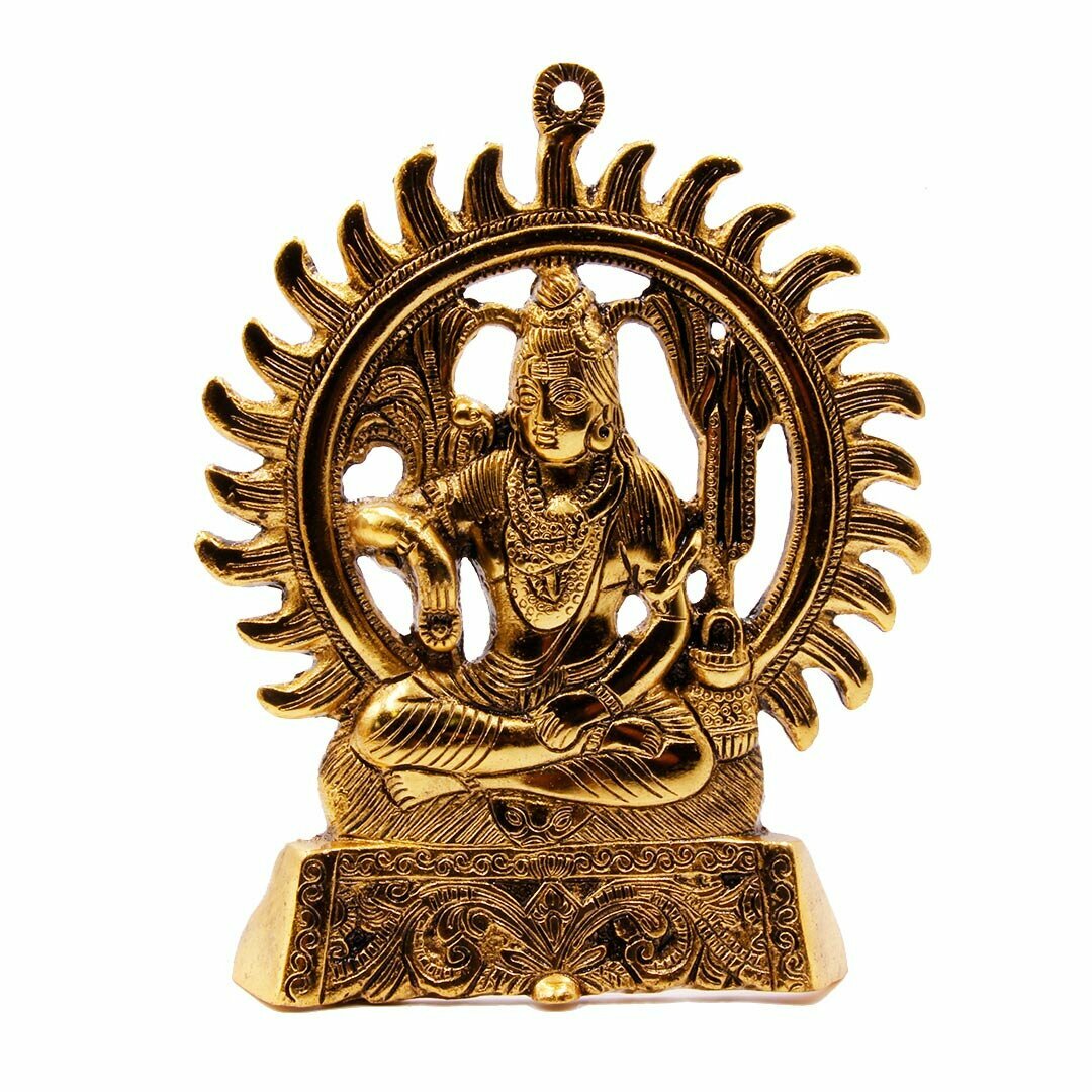 Панно SIL4325-G шива С нимбом - Мощная защита (силумин, 21 см.), 1 шт.