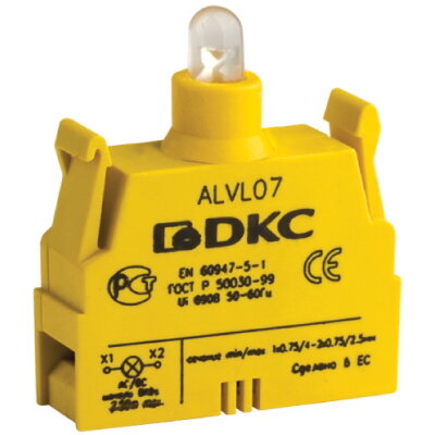 DKC Контактный блок с клеммными зажимами под винт со светодиодом на 12В 93784 ALVL12