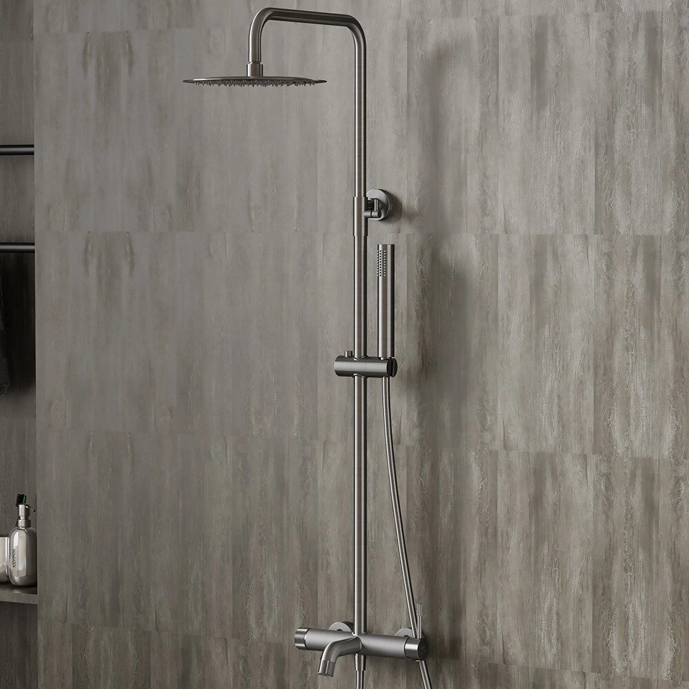 Душевая система из латуни с тропическим душем Vieir V403562-G графит