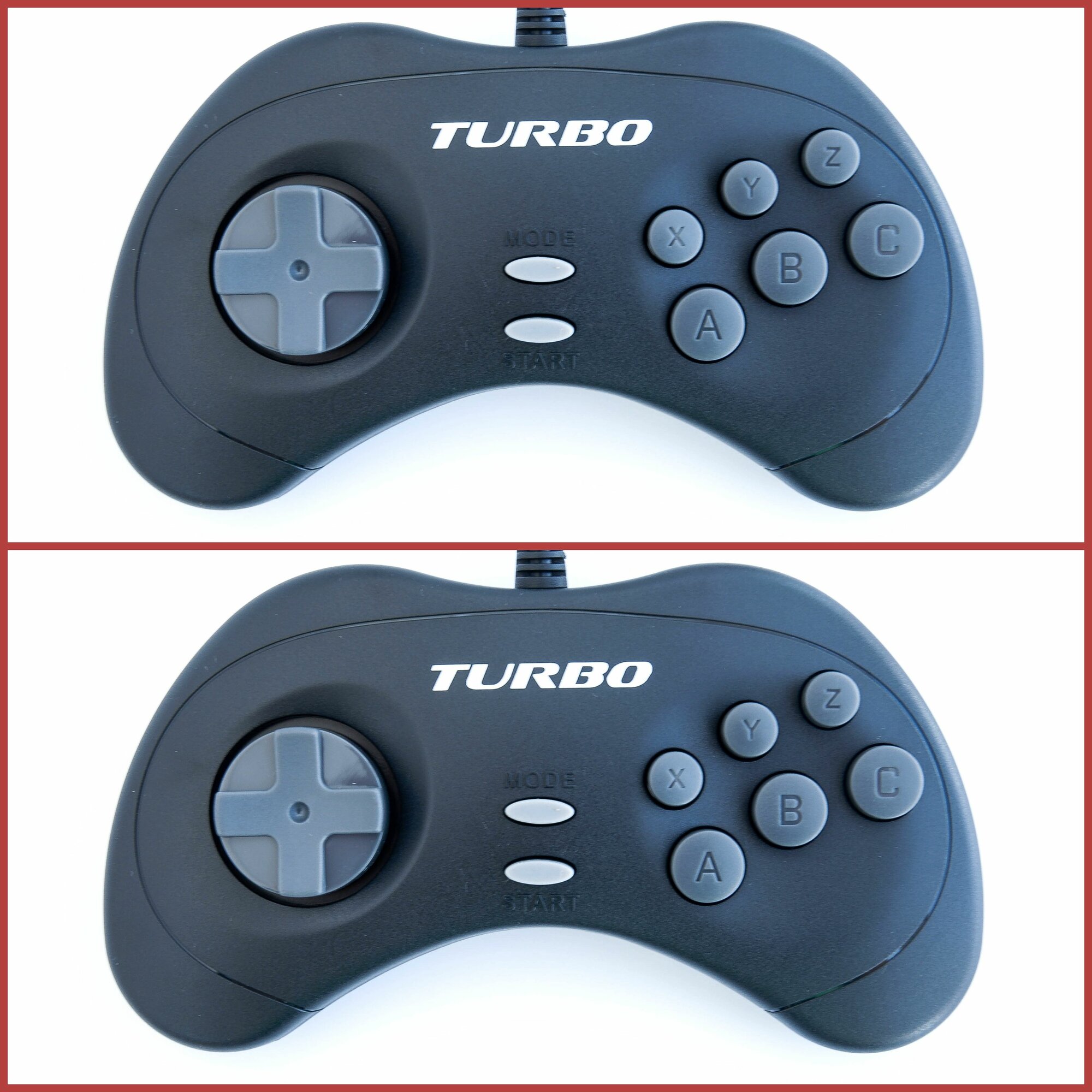 Джойстик для игровой приставки Сега 16-bit Turbo черный 2 шт.