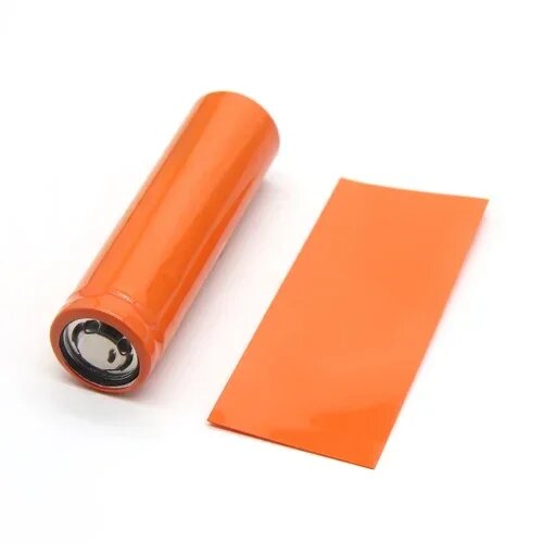 Термоусадочная трубка ПВХ для аккумуляторов 18650/26650/21700 Orange Red, 20pieces, 18650 Film