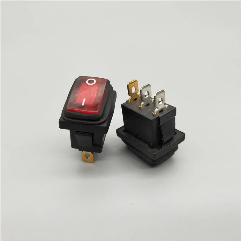 Кнопочный выключатель ZHRIVOER IP67 10A/250V Красный, Красный, 220 В