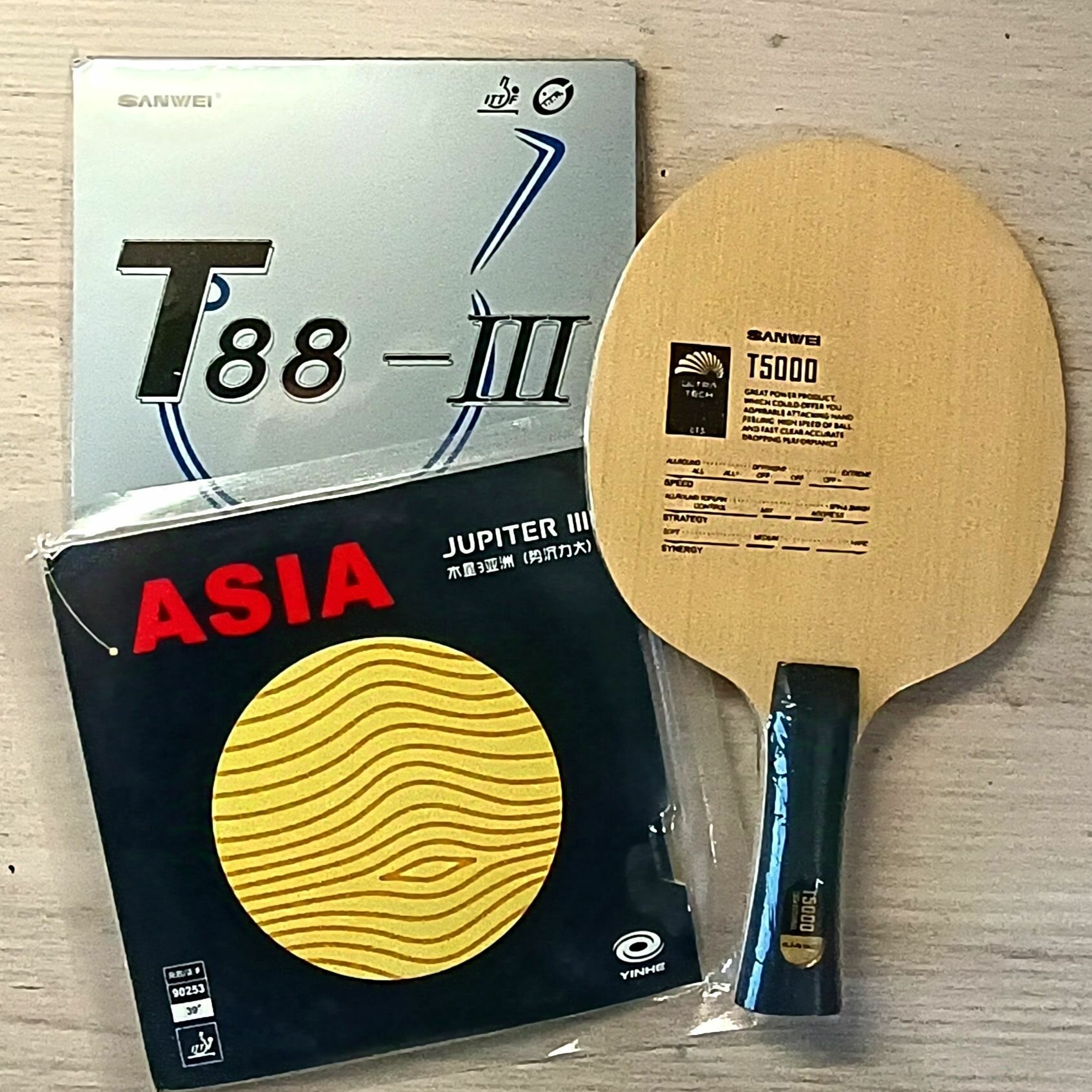 Длинные шипы + липучка / Sanwei T5000 + Yinhe jupiter 3 + t88-3 / Ручная сборка