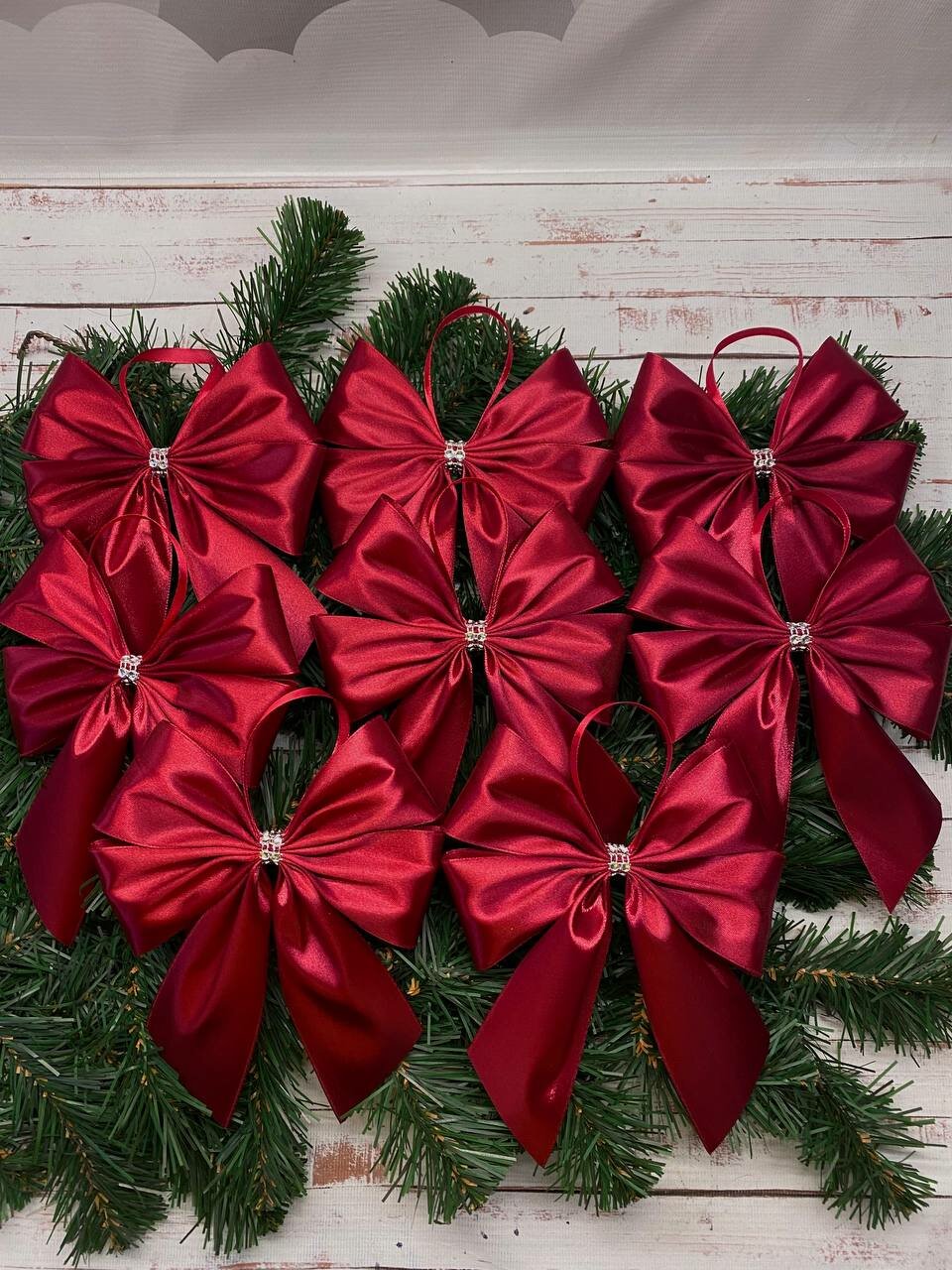 Бант на ёлку ёлочные украшения