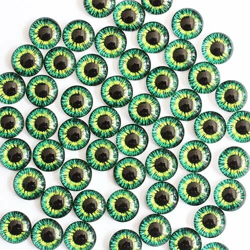 Глаза дракона стеклянные 10 мм, Color 3, 50 шт