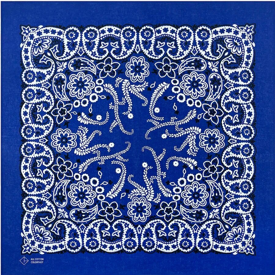 Хлопковая бандана синяя Sapphire