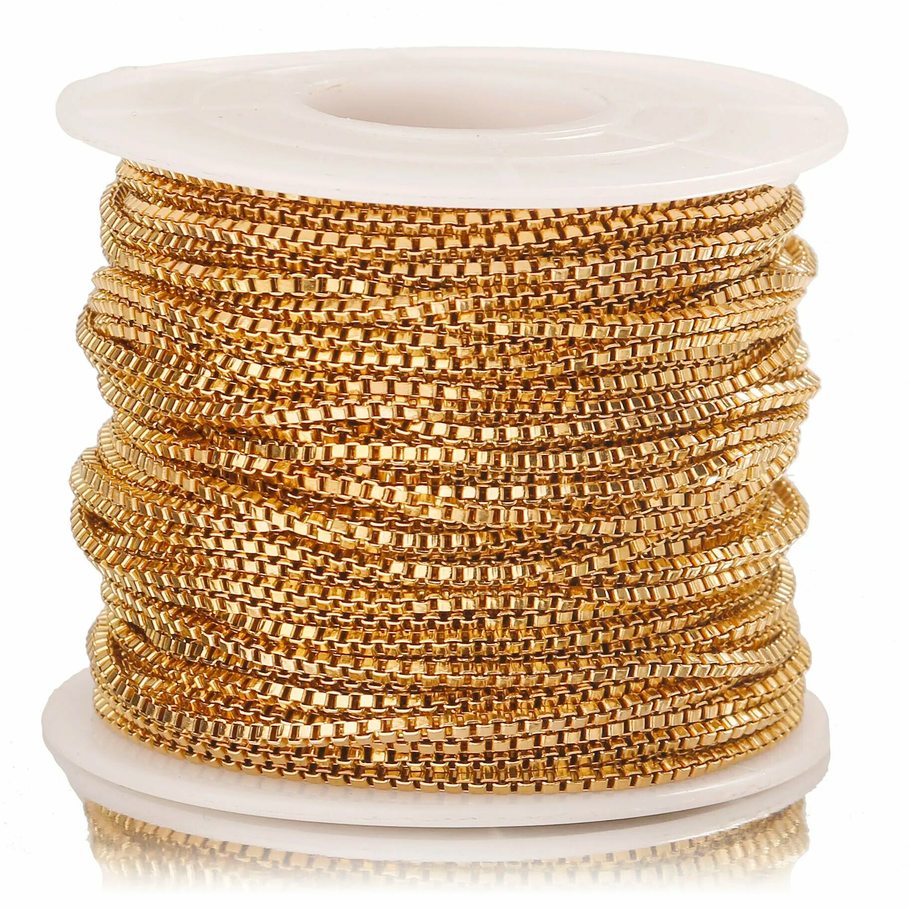 Цепочки женские квадратные из нержавеющей стали Aiovlo 1,5 мм 2 м Gold