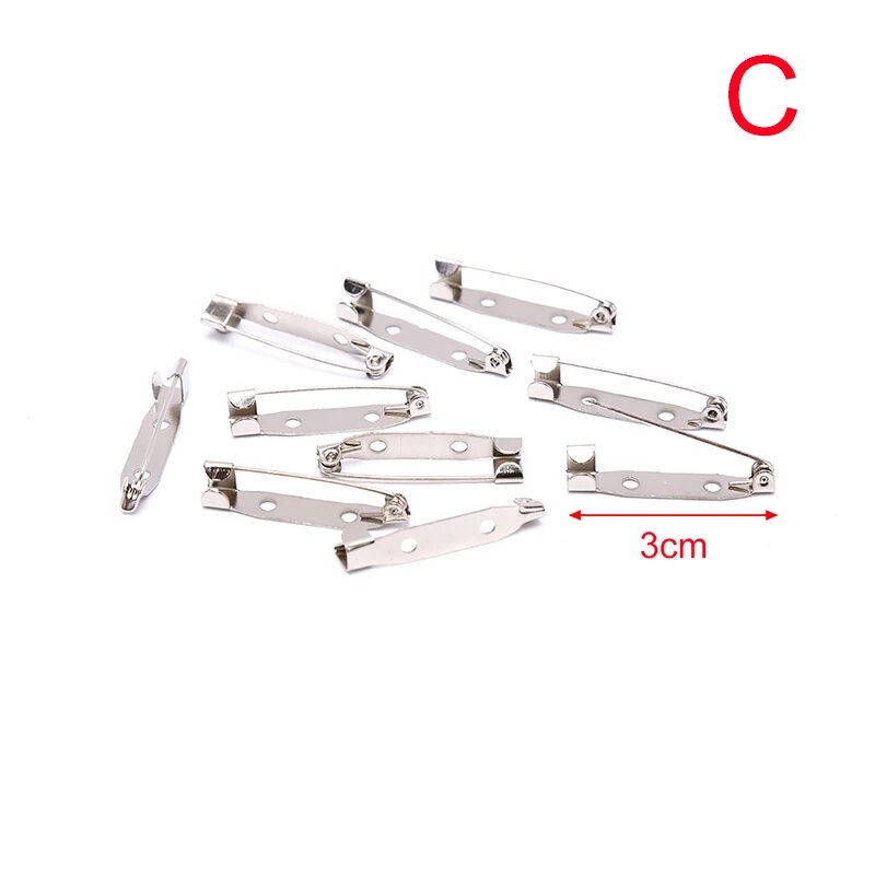 Основы для брошей из нержавеющей стали Safe Lock Brooch Pins 10 шт. as pic
