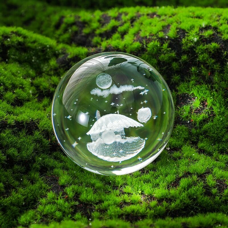 3D украшение из хрустального шара - 6 см