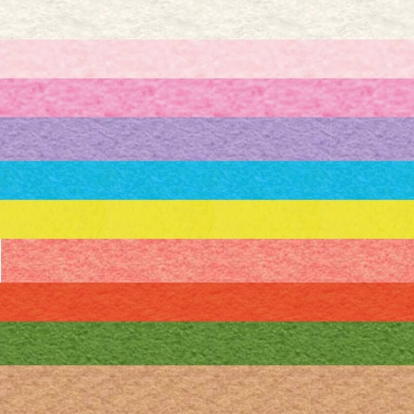 Фетр Рукоделие декоративный, 1,2 мм, 22х30 см, 10 листов, 10 цветов