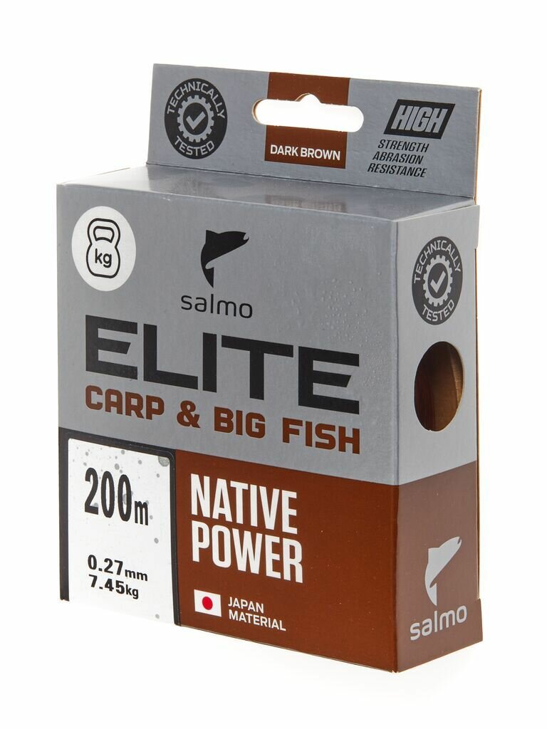 Леска монофильная Salmo Elite CARP & BIG FISH 200 м , 0.27 мм