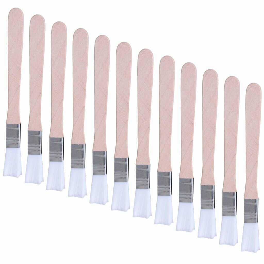 Набор из 12 белых нейлоновых кистей
