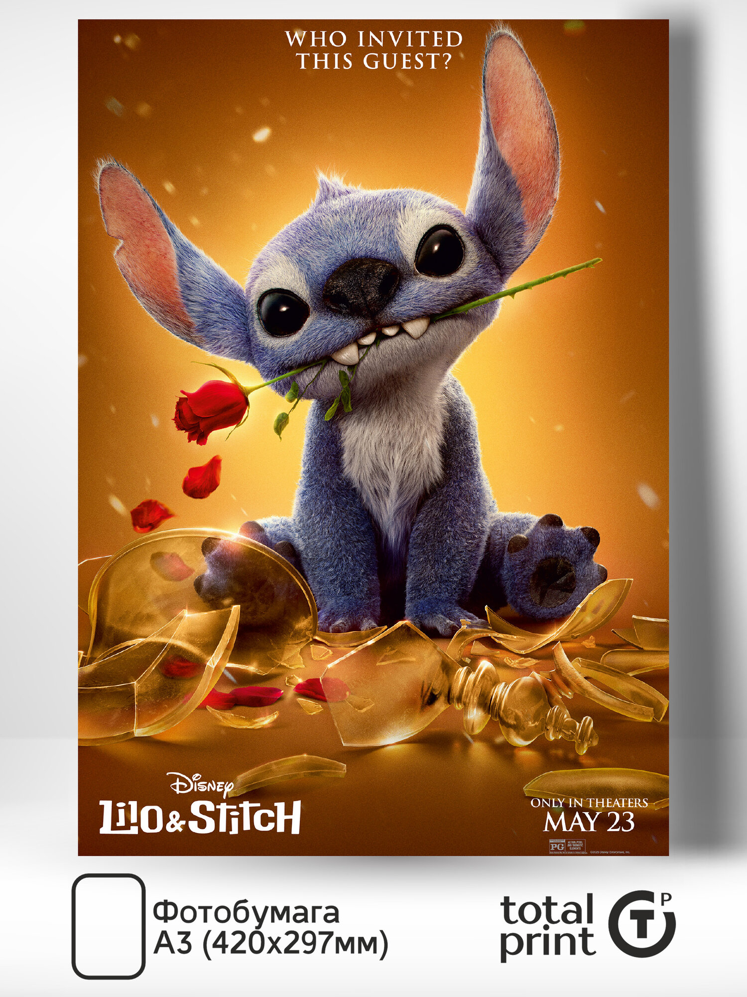 Постер на стену для интерьера Лило и Стич/ Lilo and Stitch, а3 (420Х297мм), TotalPrint