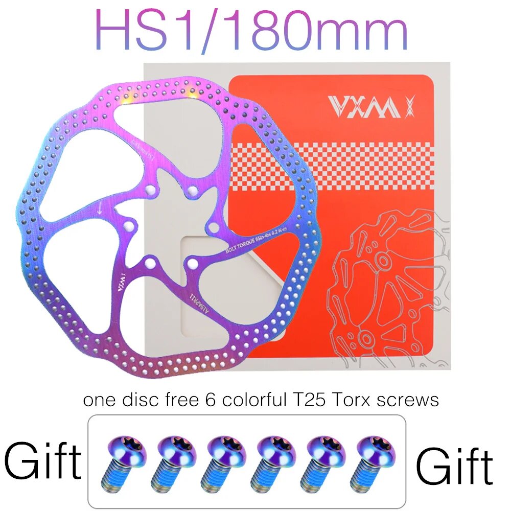 VXM дисковый тормозной диск G3CS/HS1 160/180 мм Фиолетовый, HS1 180MM