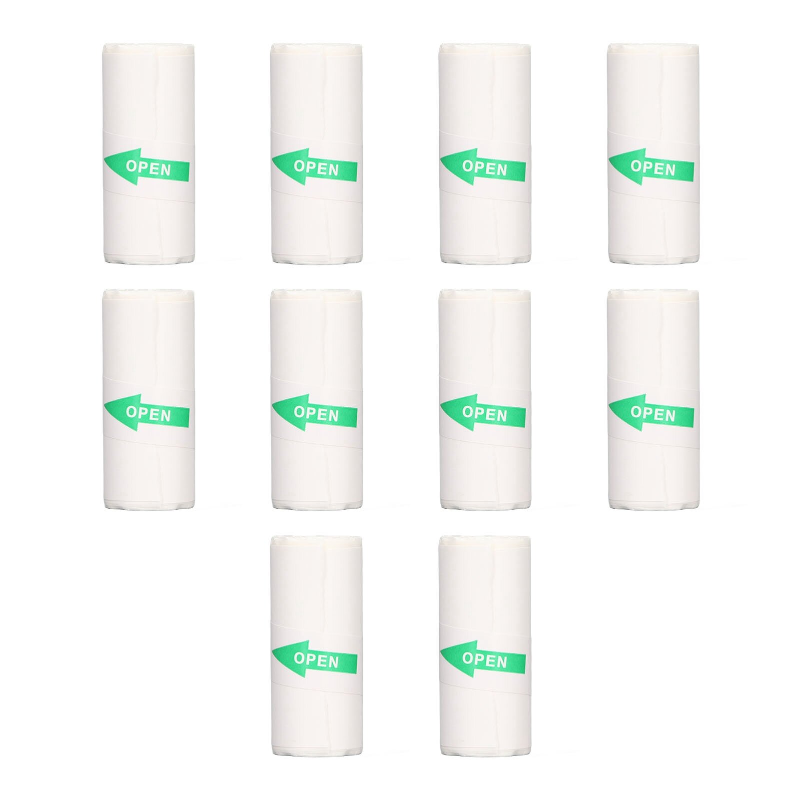 10 рулонов термобумаги для принтера, портативная самоклеящаяся термобумага для печати этикеток, неправильных вопросов и фотографий, 57x25 мм.