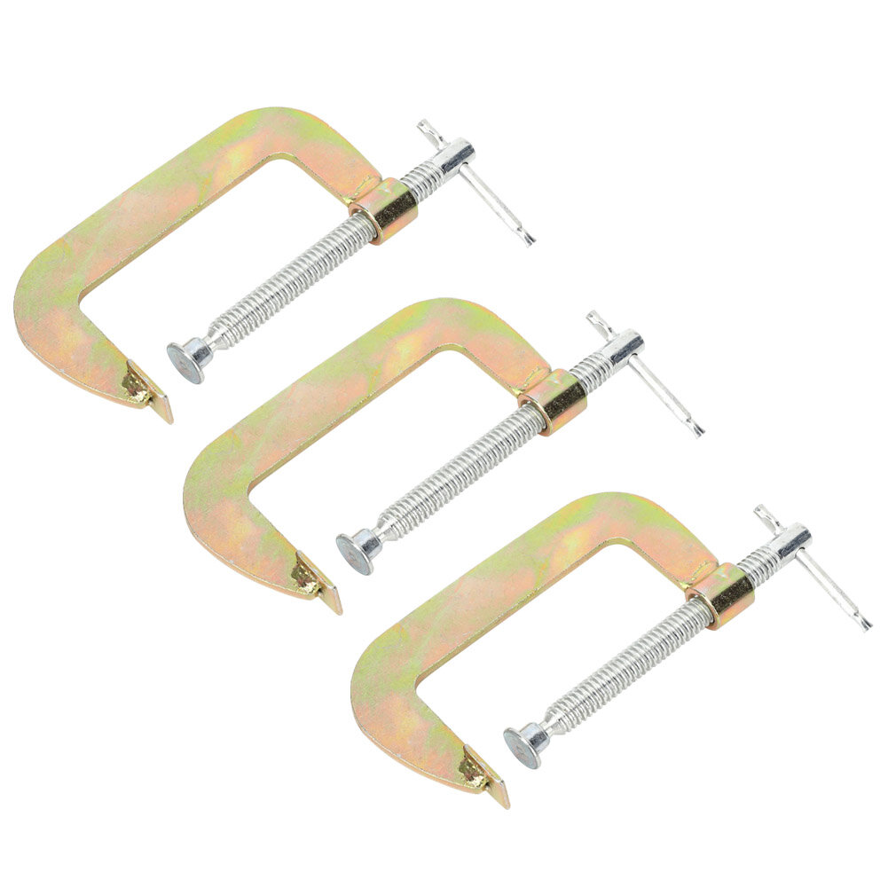 3 шт. С-образные зажимы G для деревообработки, сварки, держатели для инструментов плотника, 3 дюйма
