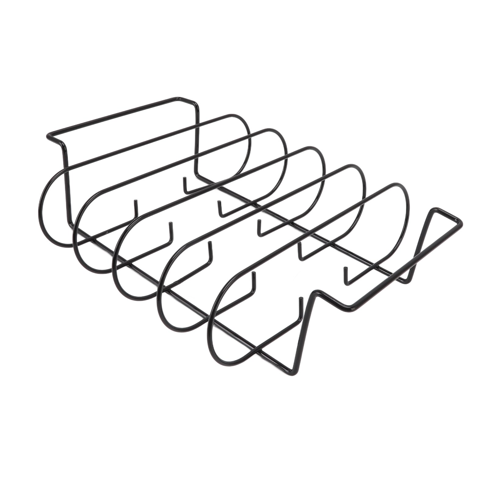 Подставка для ребер, железная подставка для запекания для копчения и гриля, вмещает до 4 ребер, аксессуары для барбекю на открытом воздухе