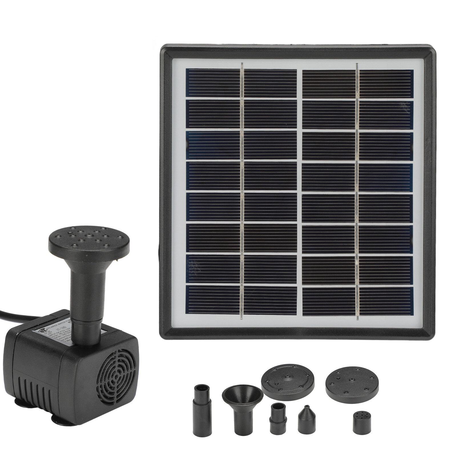 Солнечный фонтанный насос, энергосберегающий, высокоэффективный, черный солнечный фонтан для садовой птичьей ванны, небольшого пруда, 2 Вт