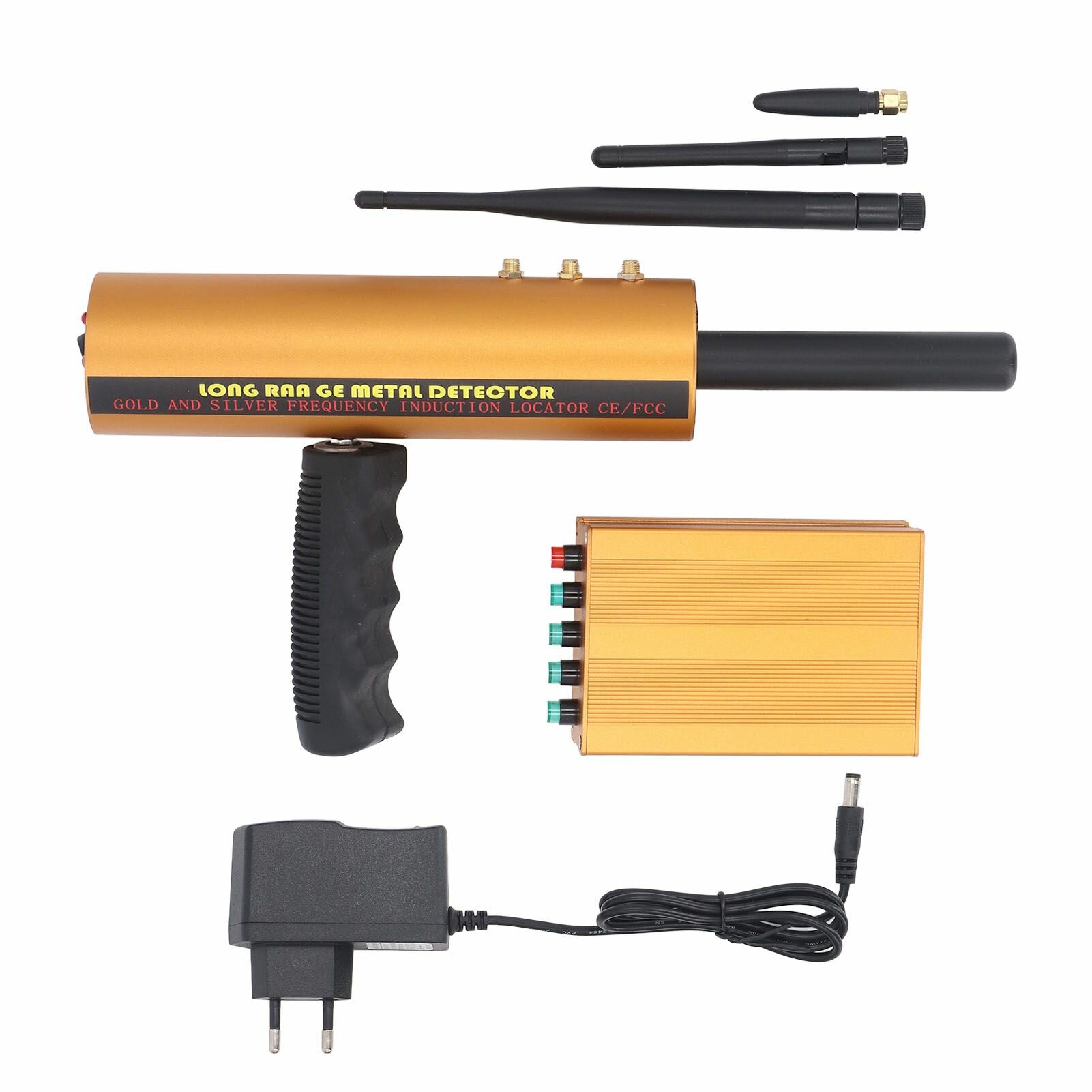 Металлоискатель 1000 м, глубина 20 м, 3 антенны, для золота, серебра, меди, EU Plug 100-240 В